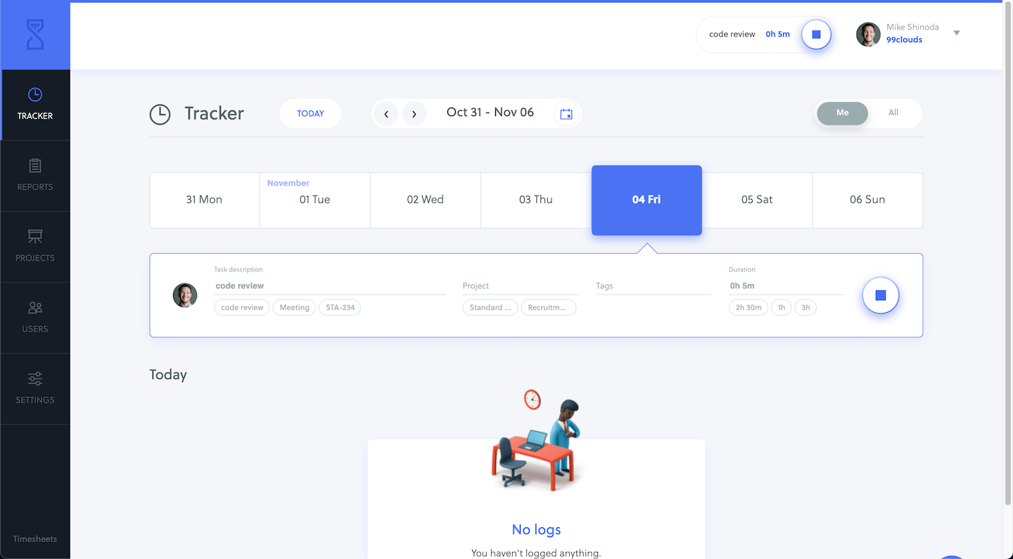 Live Time Tracking Quidlo Timesheets