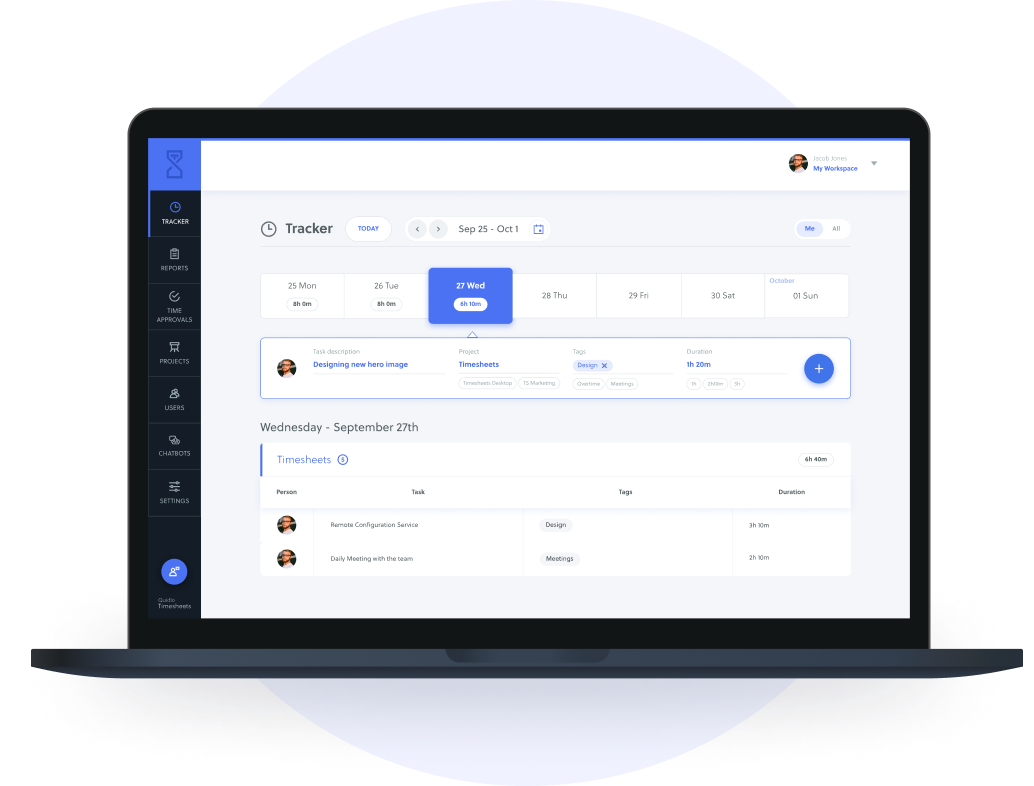 Free App To Track Time Quidlo Timesheets