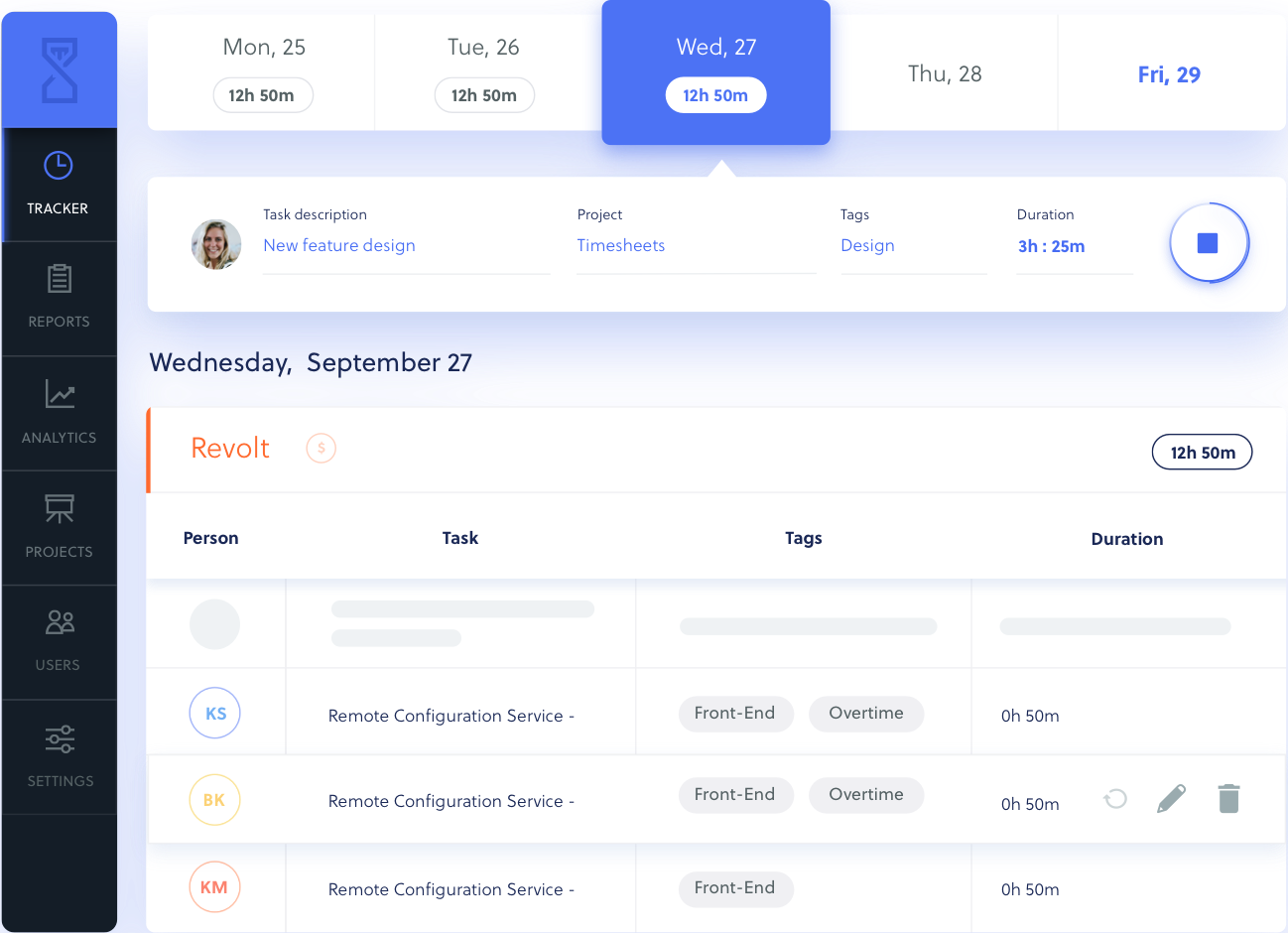 Simple time tracking app for small and medium companies - Quidlo Timesheets